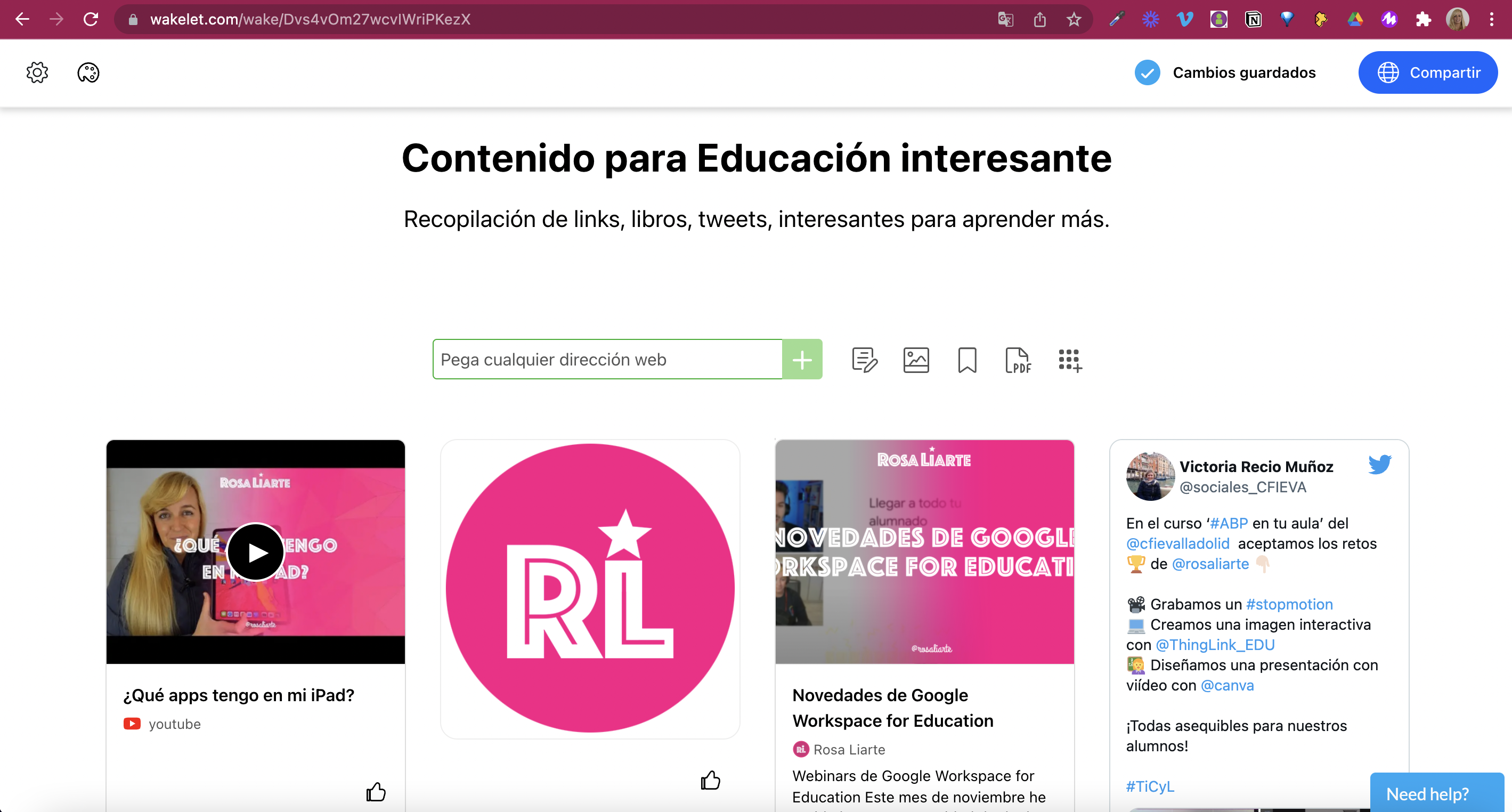 Qué es Wakelet y sus posibilidades educativas
